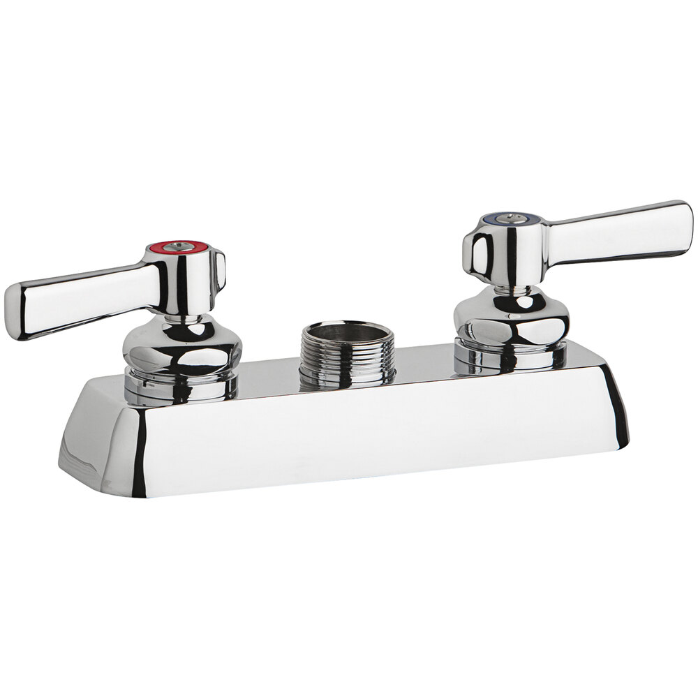 Chicago Faucets W4D-LES369AB Deck-Mounted Spoutless Faucet with 4 ...