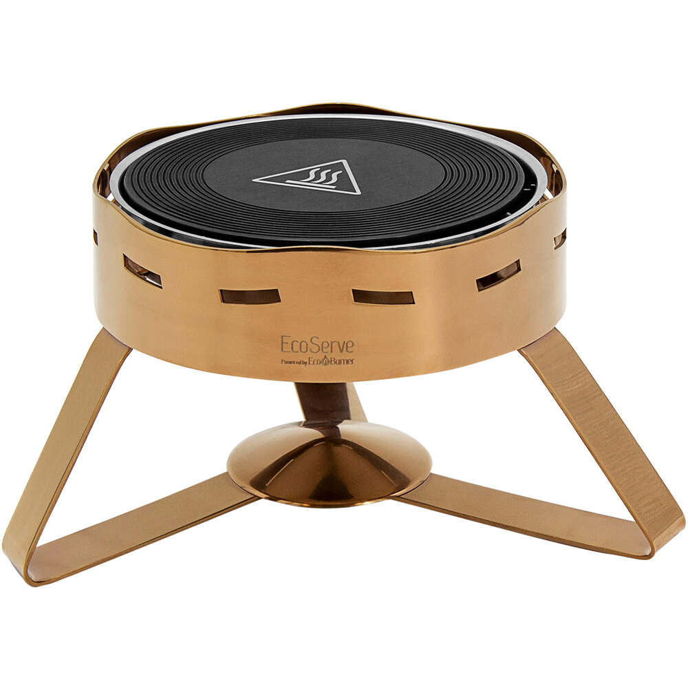 EcoBurner EB15011 EcoServe Round Small Waterless Chafer with Rose Gold ...