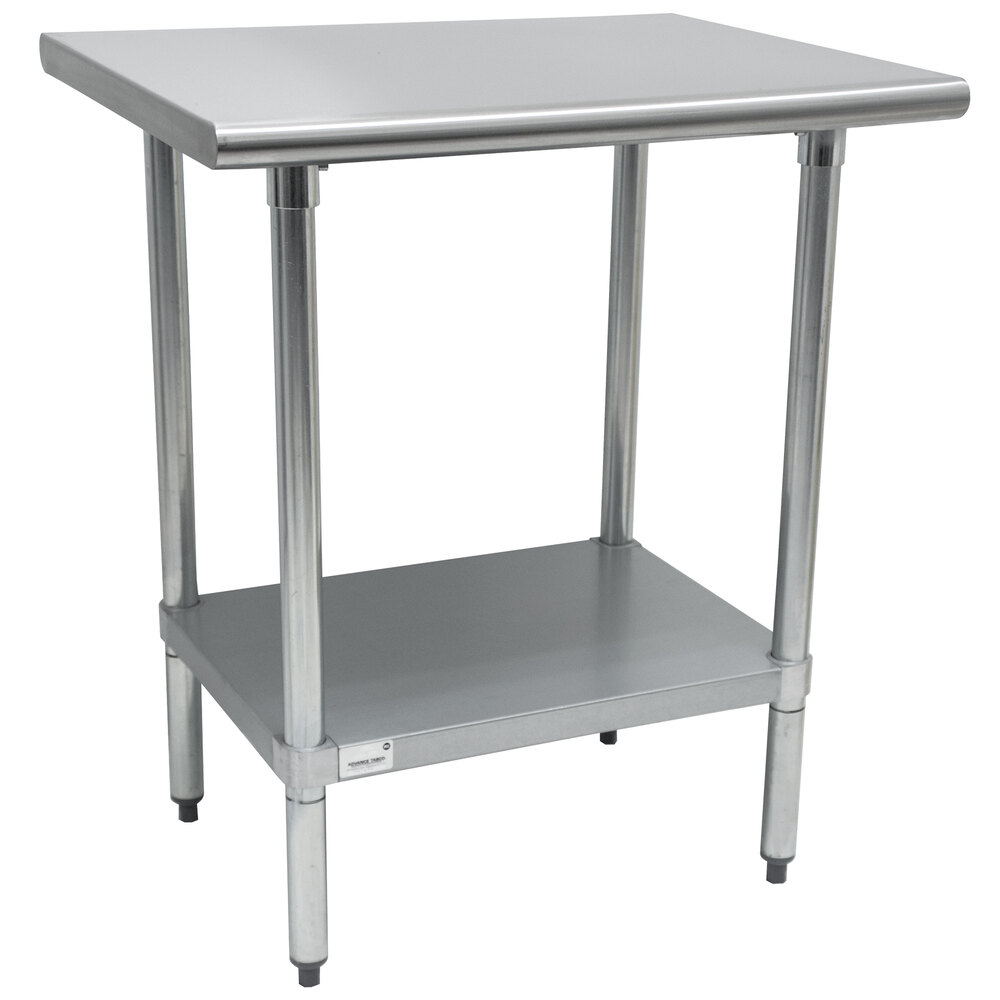 Advance Tabco AG-303 30" x 36" 16 Gauge Stainless Steel Work Table with ...
