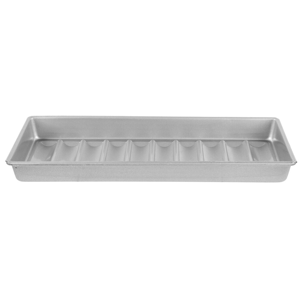Chicago Metallic 22100 New England Glazed Aluminized Steel Hot Dog Bun Pan