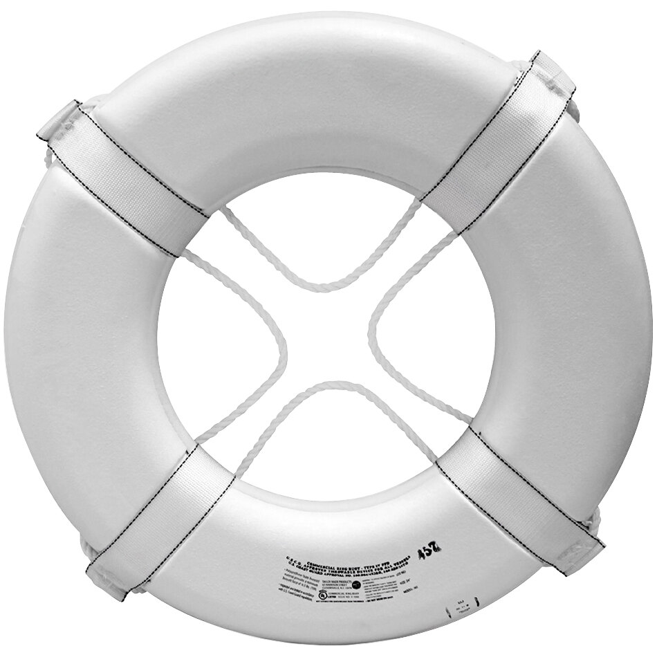Kemp USA 30" White USCG Approved Ring Buoy 10-233-WHI