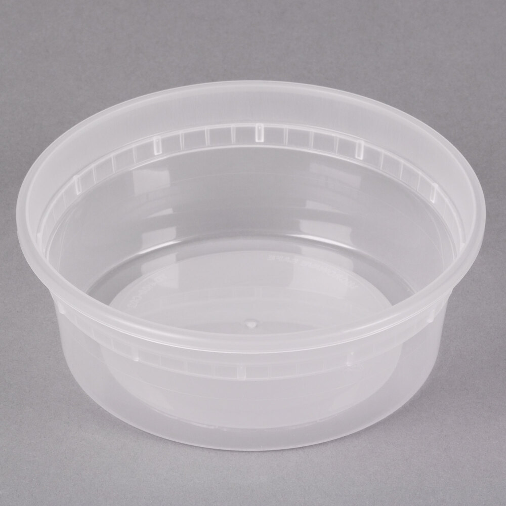 Pactiv/Newspring L5008Y 8 oz. Translucent Round Deli Container - 480/Case
