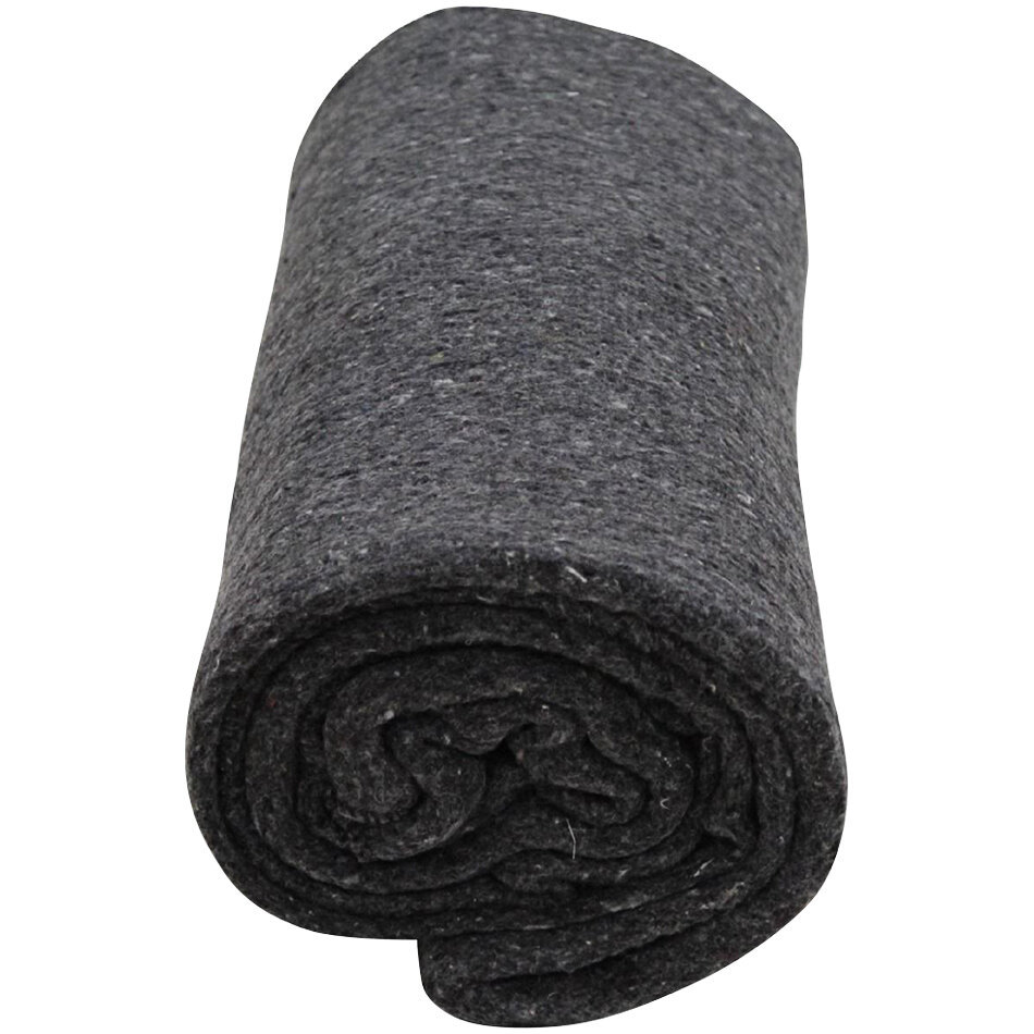 Kemp USA Gray 5' x 7' Fire-Resistant 80% Wool Blanket 10-606