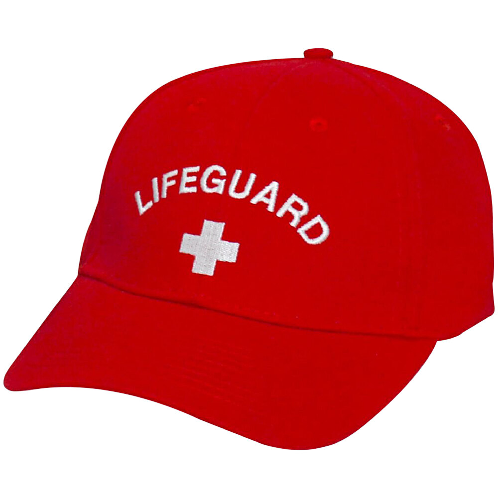 Kemp USA Red Low-Profile 6-Panel Cap with Embroidered White LIFEGUARD ...