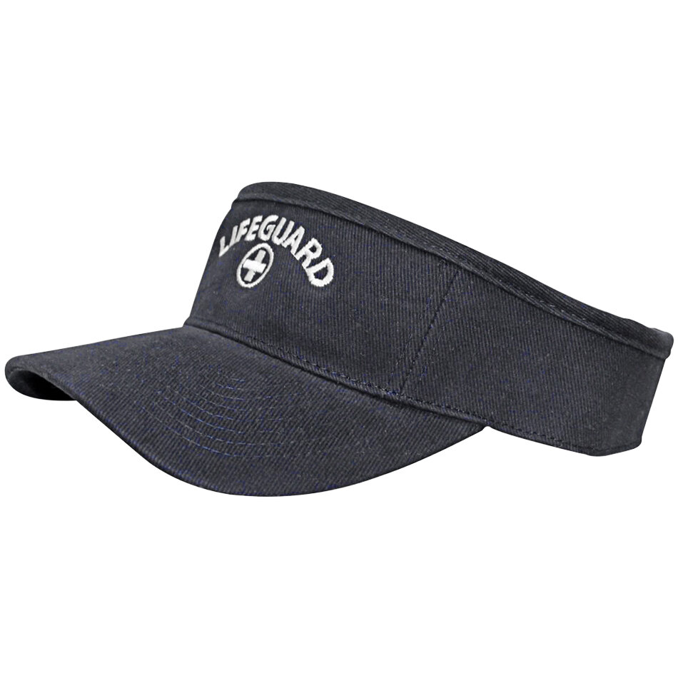 Kemp USA Navy Visor with Embroidered White LIFEGUARD Logo 18-005-NVY