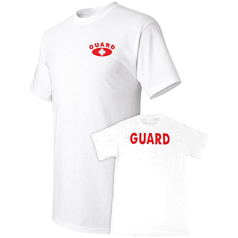 Kemp USA White Front and Back Red Logo Guard T-Shirt 18-001-XXL - 2X-Large