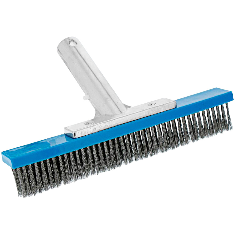 Kemp USA 10" Aluminum Back Pool Brush with Steel Bristles 21-001-10-STL