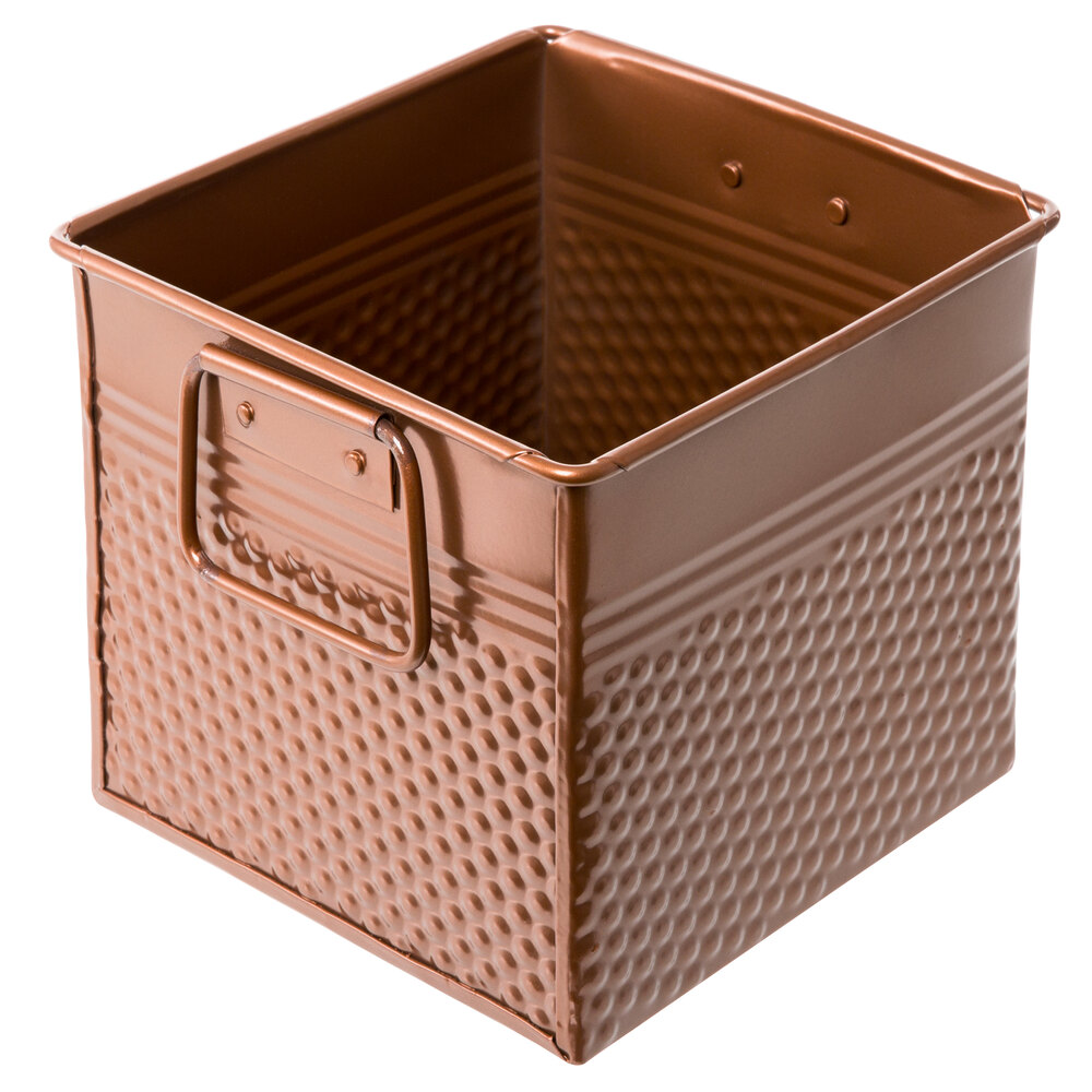 American Metalcraft BEVC655 3.375 Qt. 1/6 Size Hammered Copper-Plated ...