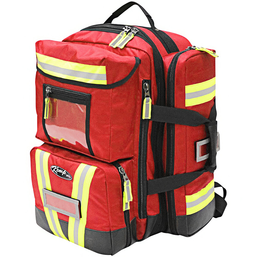 Kemp USA 10-115-RED-PRE Red Premium Ultimate EMS Backpack