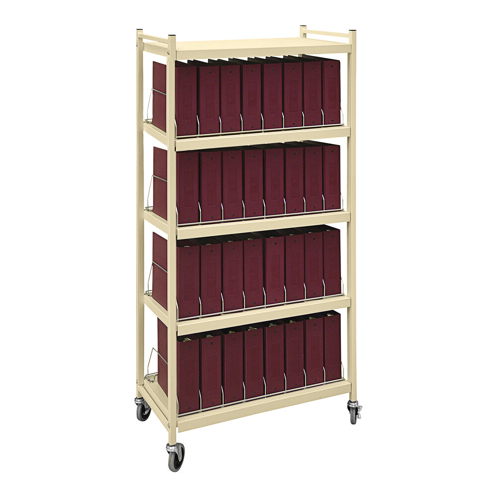 Omnimed Omnicart Beige 32-Binder Big Beam Open Cart 261228-BG