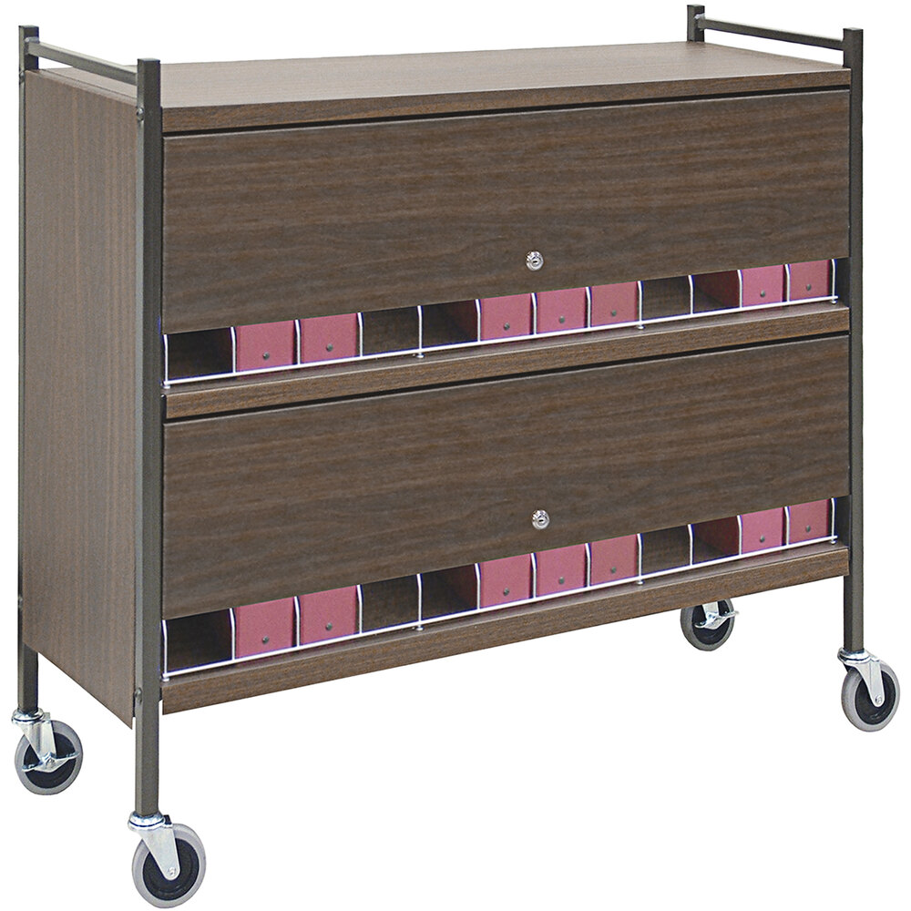 Omnimed Omnicart Woodgrain Horizontal 24-Binder Big Beam Closed Cart ...