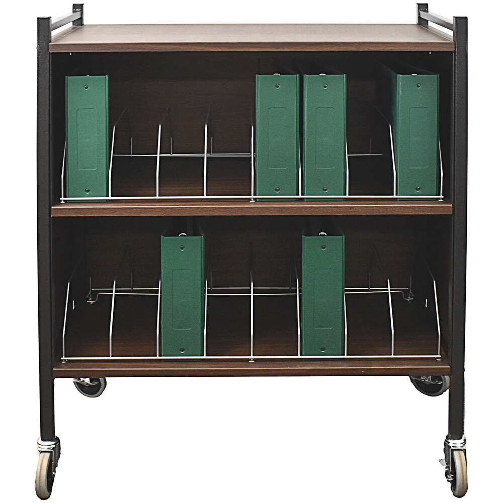 Omnimed Omnicart Woodgrain 16-Binder Closed Cart 261516-WG