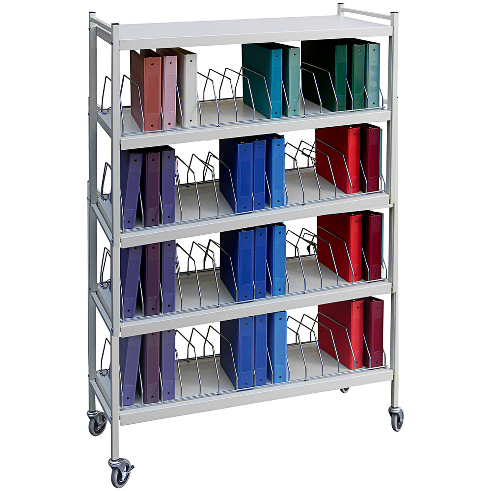 Omnimed Omnicart Light Gray 60-Binder Open Cart 260010-LG