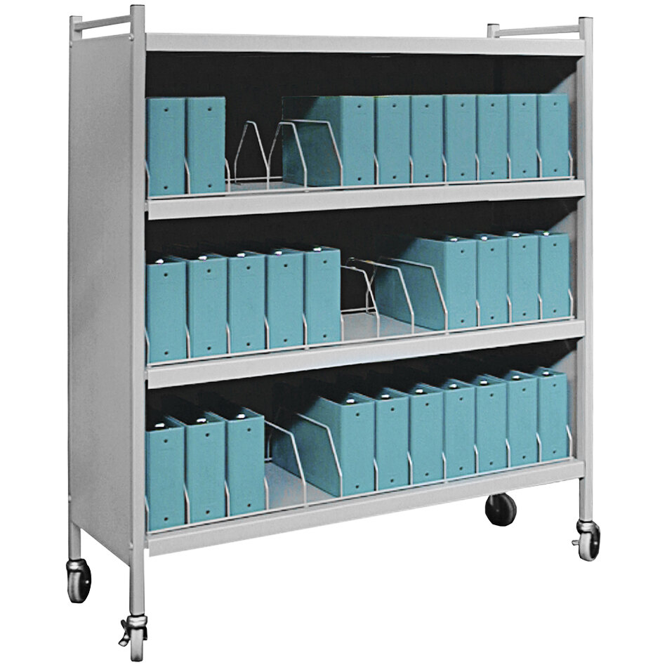 Omnimed Omnicart Light Gray 36-Binder Closed Cart 261536-LG