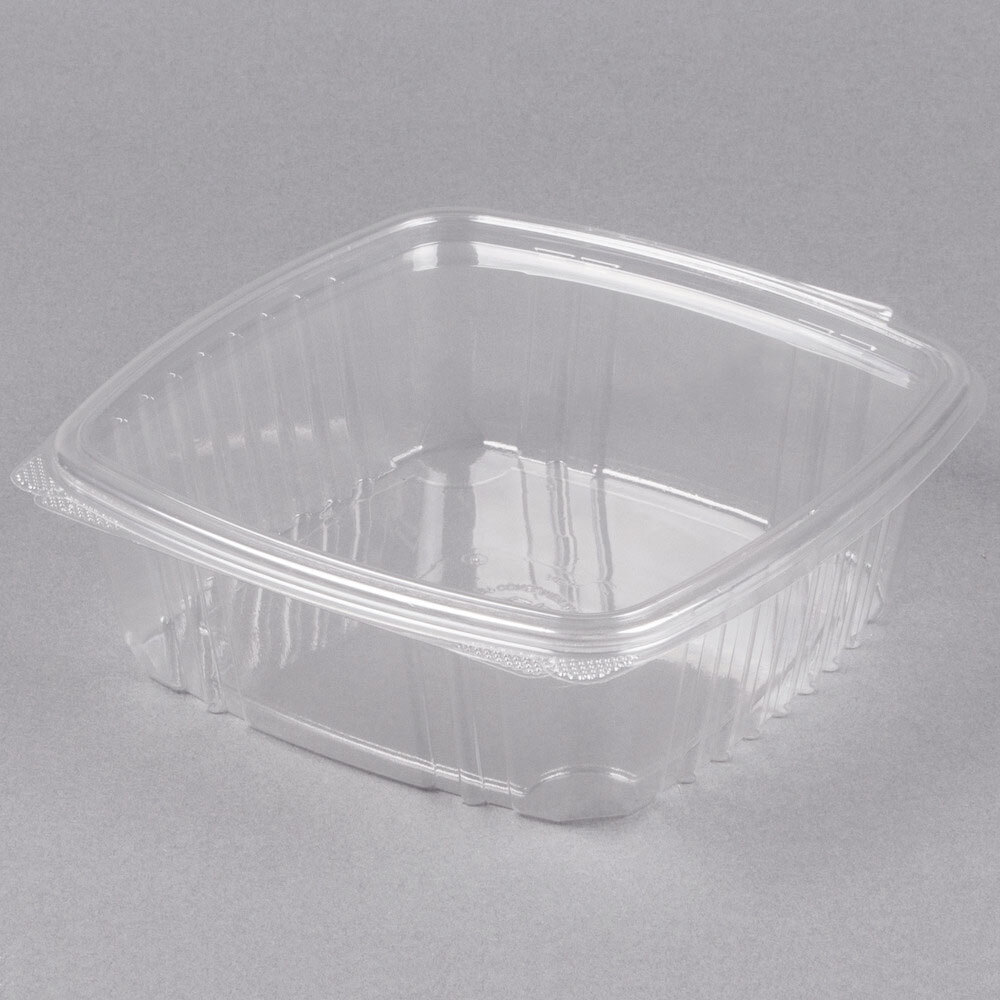 Genpak 48 oz. Clear Hinged Deli Container - 100/Pack