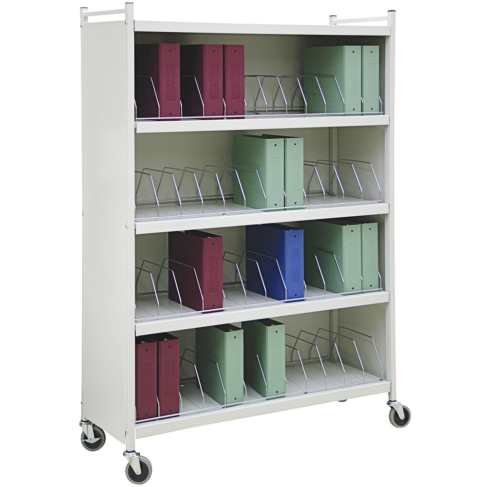 Omnimed Omnicart Light Gray Vertical 40-Binder Closed Cart 260140-LG