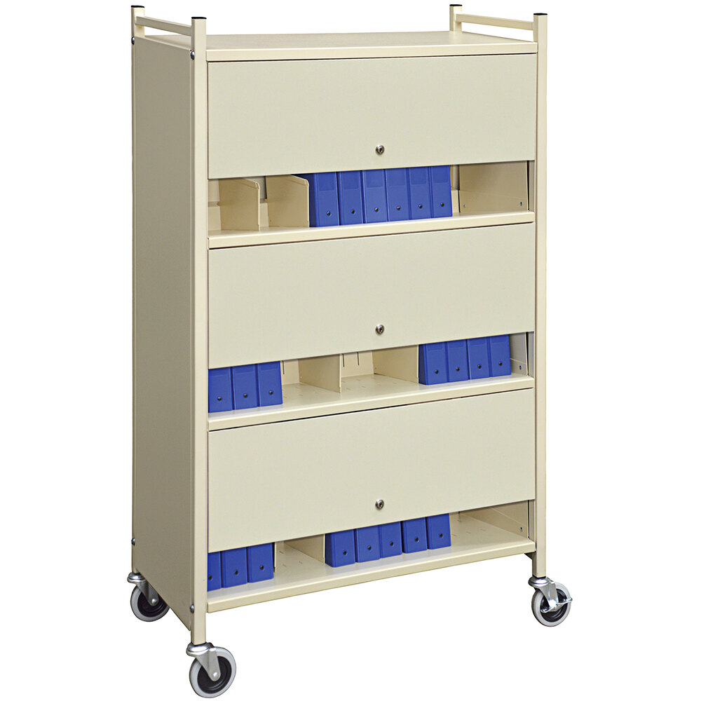 Omnimed Versa Beige 3-Shelf Cabinet Style Rack with Locking Panels ...