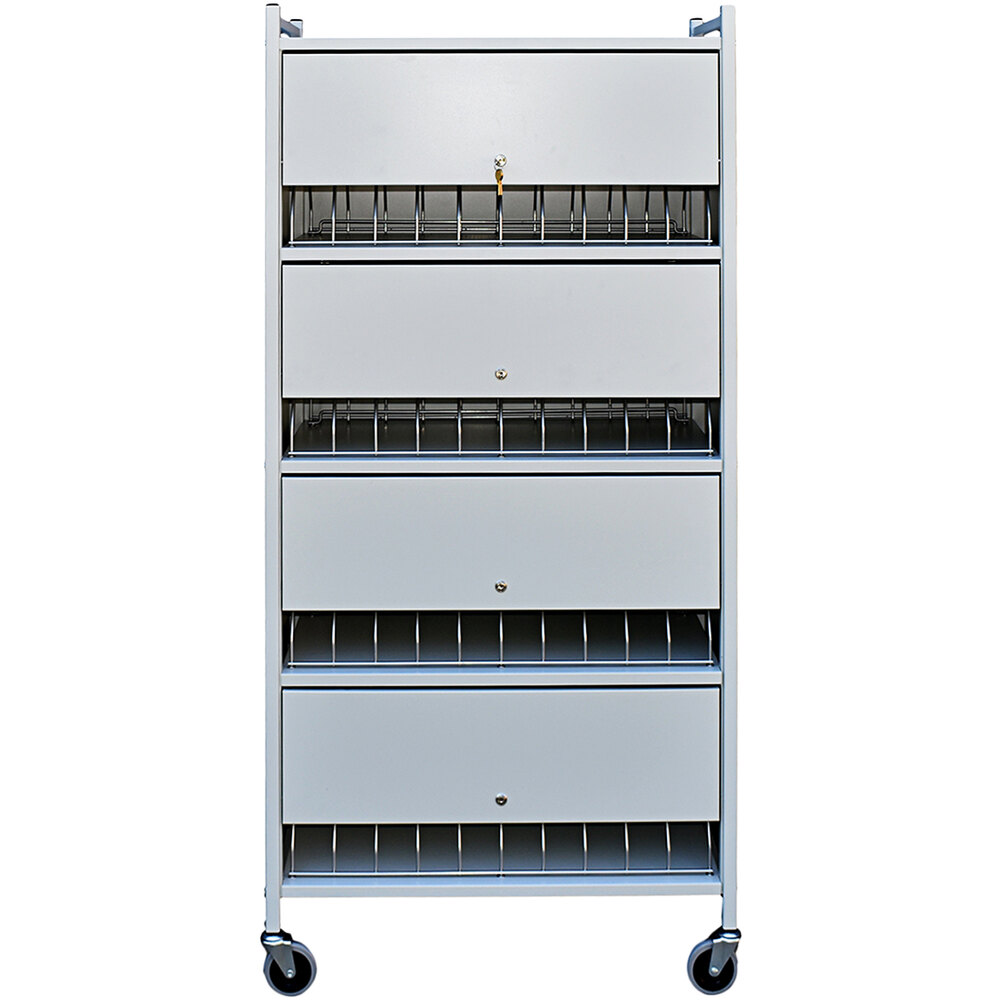 Omnimed Omnicart Light Gray 40-Binder Closed Cart with Locking Doors ...