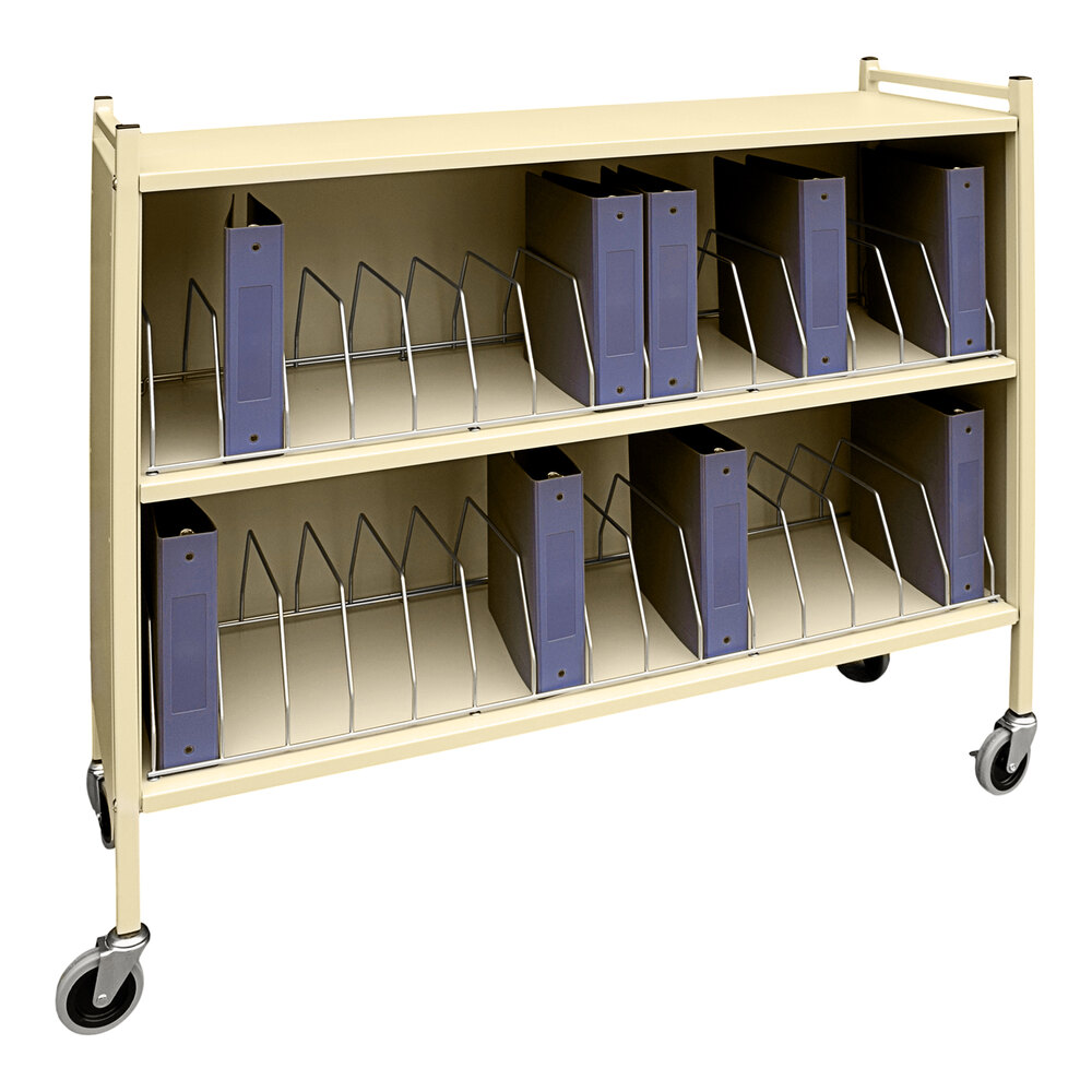 Omnimed Omnicart Beige Horizontal 30-Binder Closed Cart 260135-BG