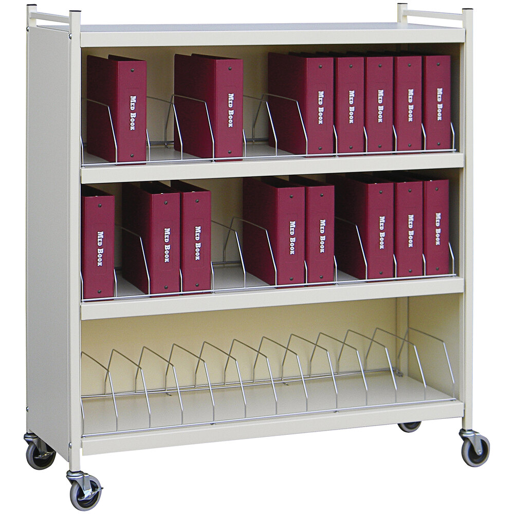 Omnimed Omnicart Beige 36-Binder Closed Cart 261536-BG