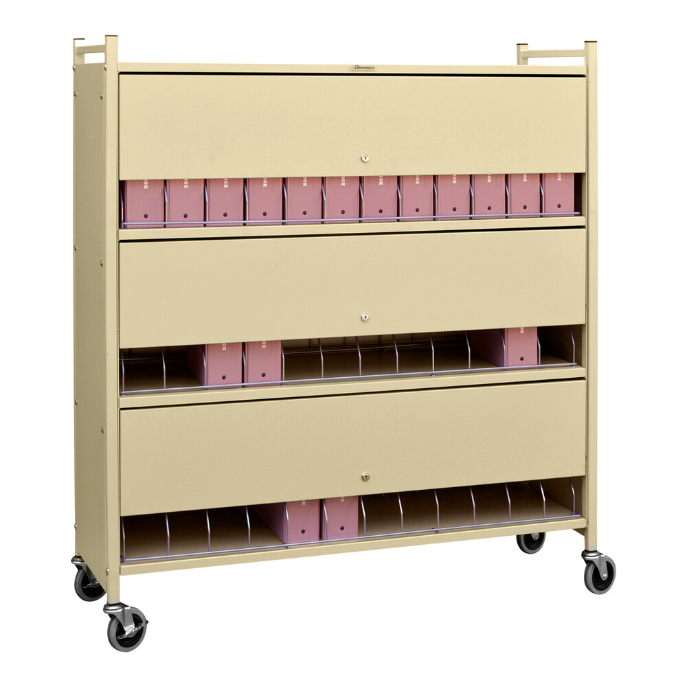 Omnimed Omnicart Beige 24-Binder Big Beam Closed Cart with Locking ...
