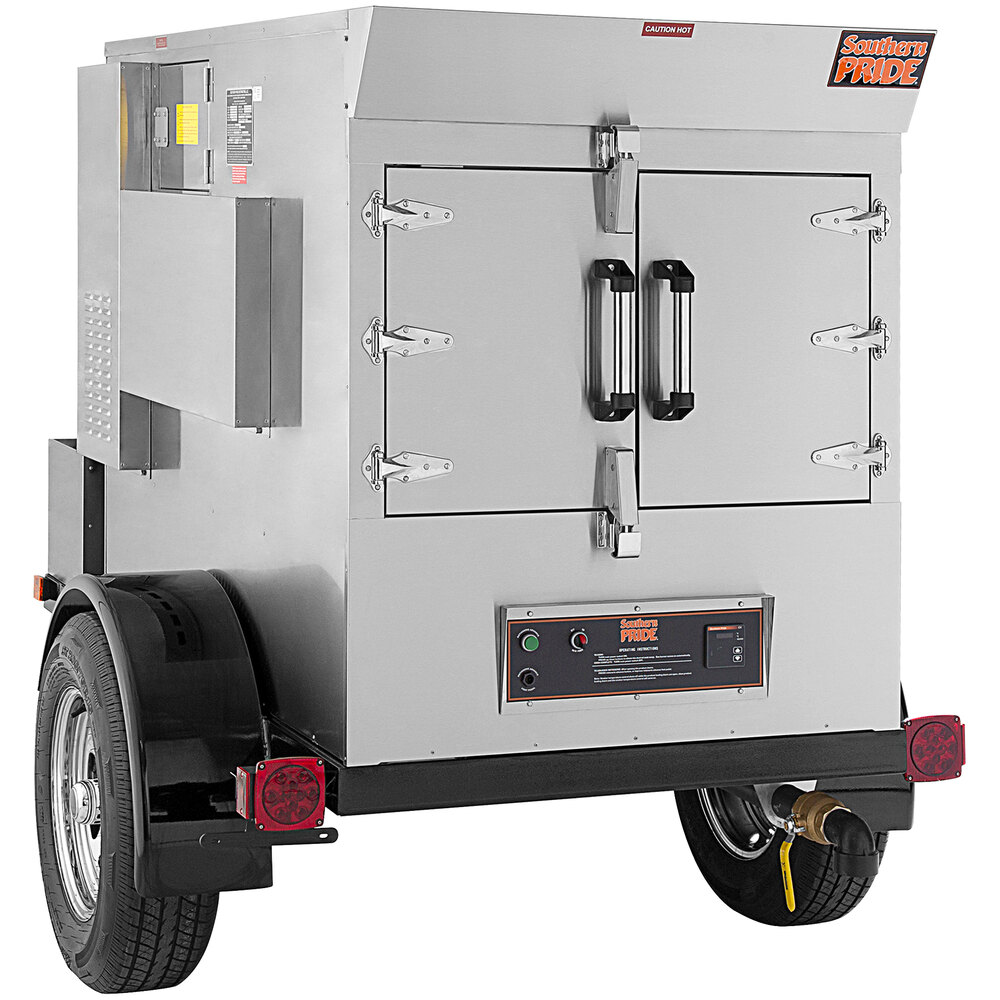 Southern Pride SPX-300 Liquid Propane Stainless Steel Rotisserie Smoker ...