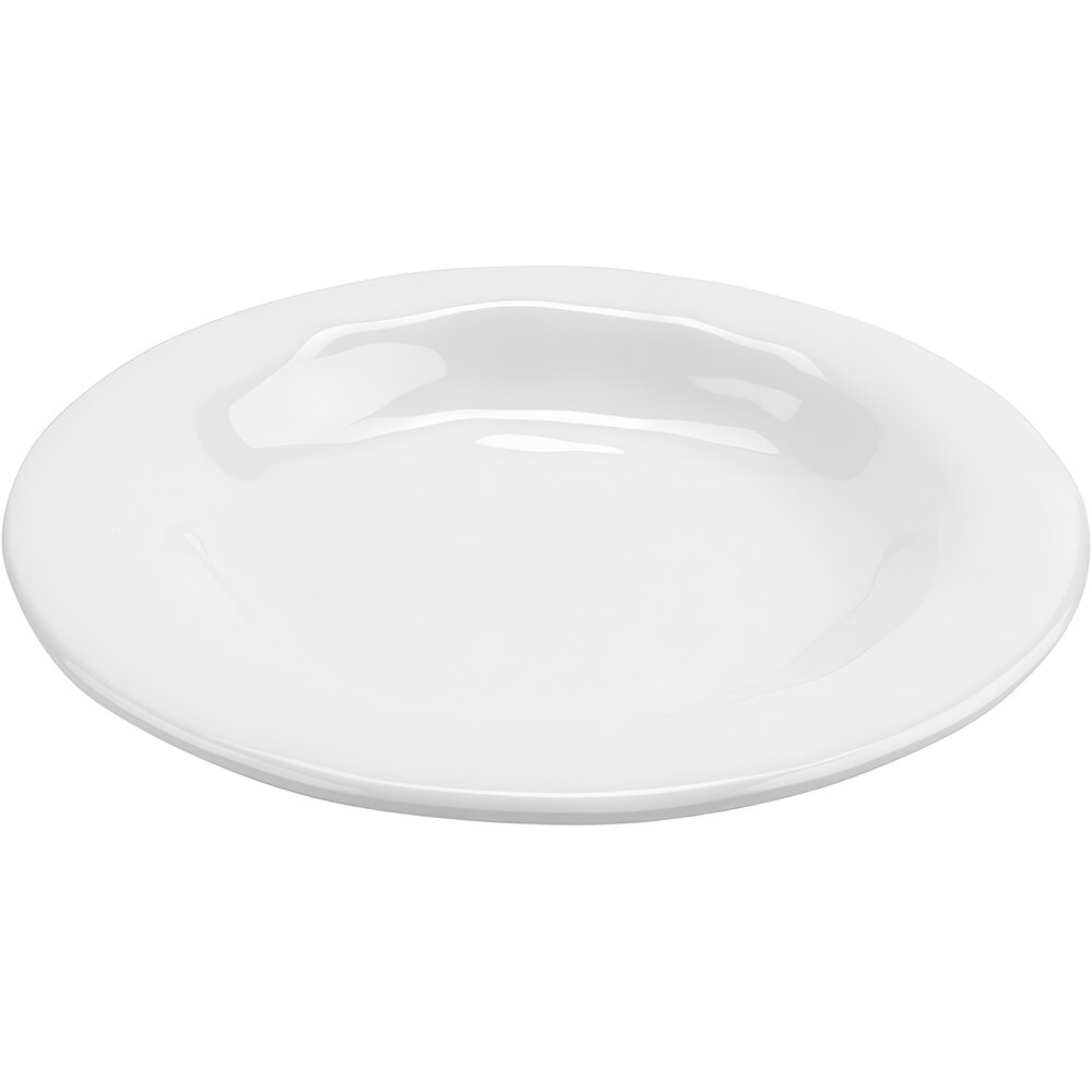 GET Arctic Mill 10 oz. White Glazed Irregular Round Melamine Salad and ...