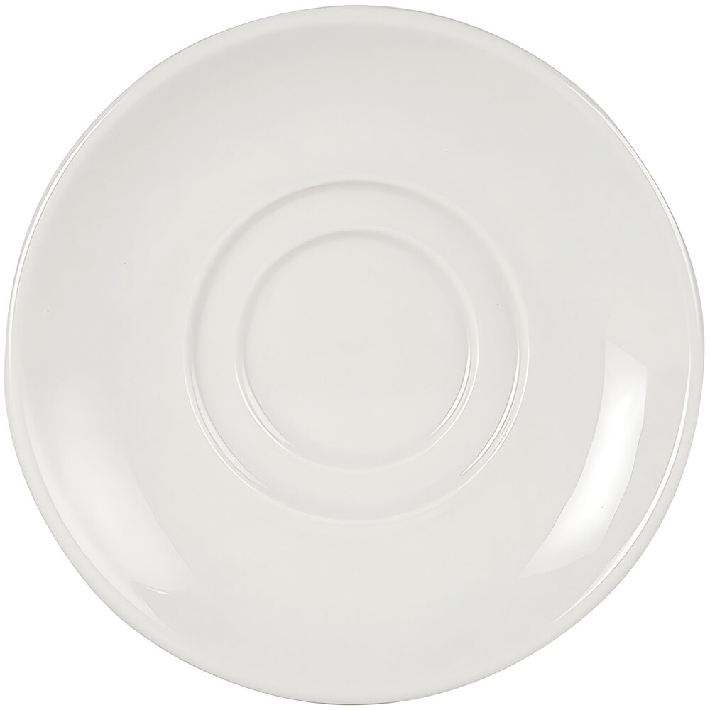 Tuxton Columbia 6 3/8" Eggshell Saucer - 36/Case