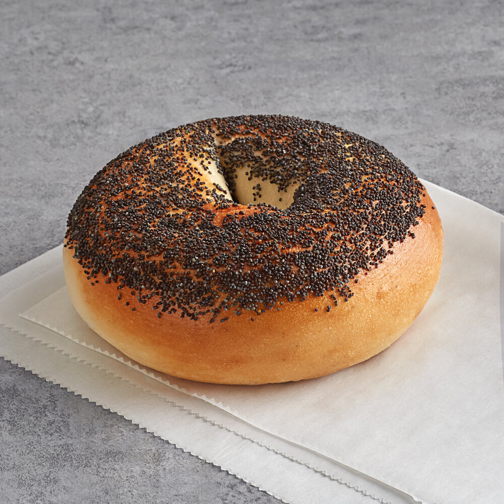 Original Bagel Frozen New York Style Poppy Seed Bagel 4.5 oz. - 75/Case
