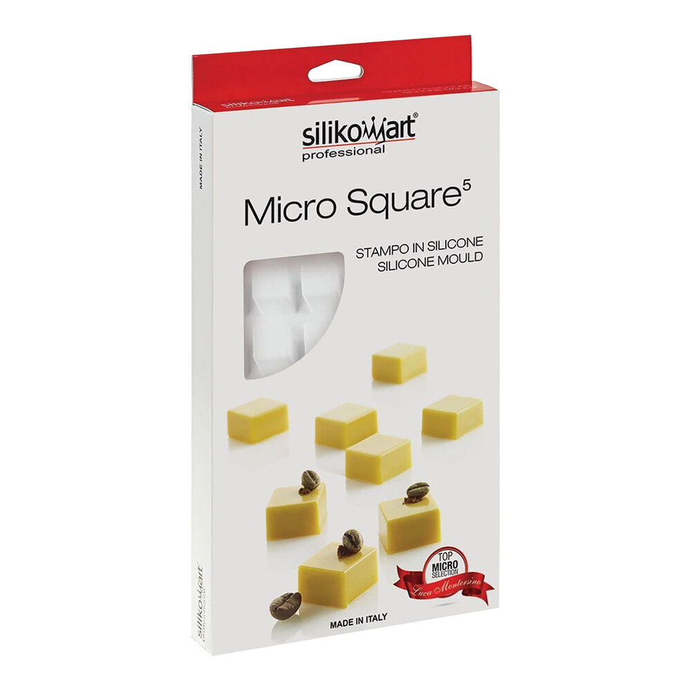 Silikomart 35 Compartment Micro Square Silicone Baking Mold - 13/16" x ...