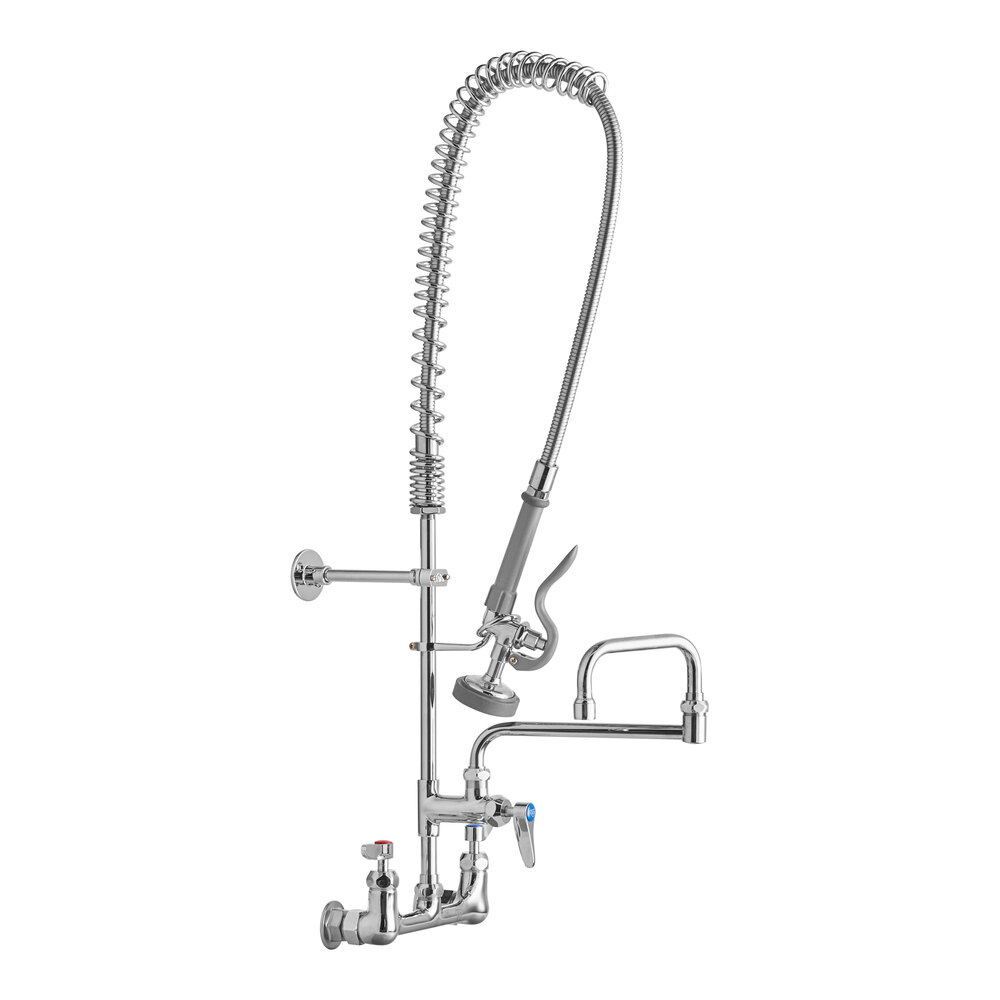 T&S B-0154-CR Wall Mount Mixing Faucet with 15" Double-Jointed Swing ...