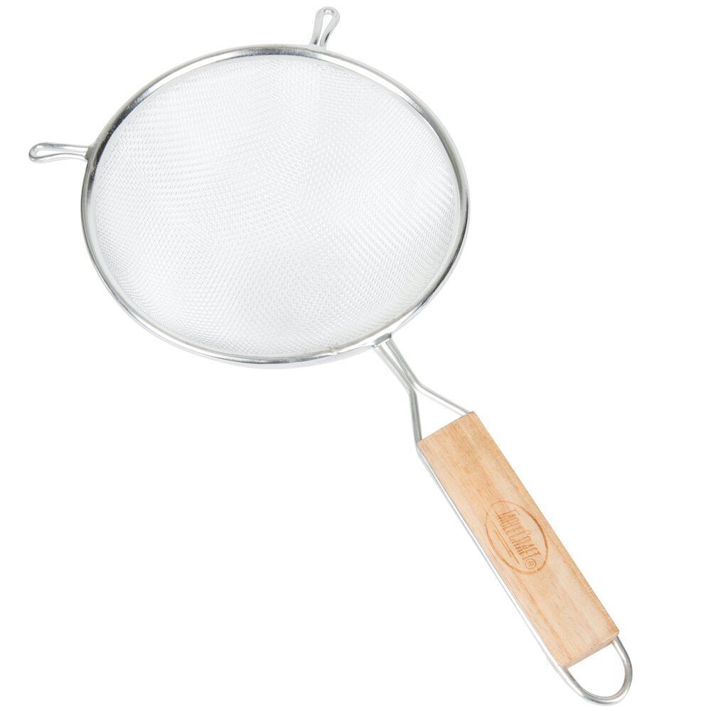 TableCraft 86 6 1/4" Medium Tin Single Mesh Strainer