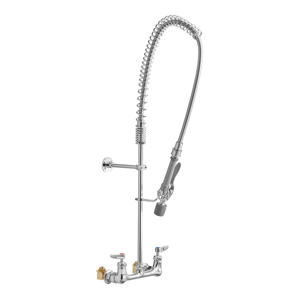 T&S B-0133-CR-BJ-SK EasyInstall Wall Mount Mixing Faucet Base with 18 ...
