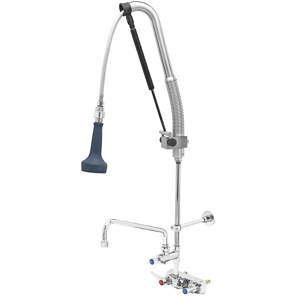 T&S B-5115-12-CRB8P DuraPull Pre-Rinse Unit with 1.07 GPM Sprayer and ...