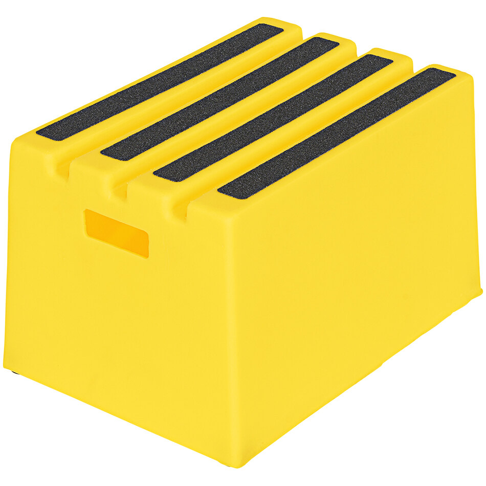 Vestil Yellow Polyethylene One-Step Step Stool VST-1-Y - 500 lb. Capacity