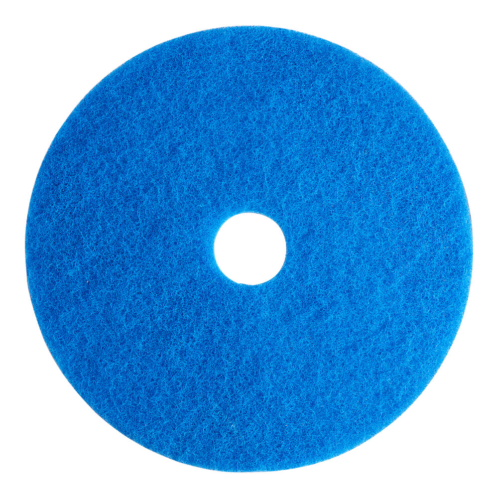 Lavex Basics 20" Blue Cleaning Floor Machine Pad - 5/Case