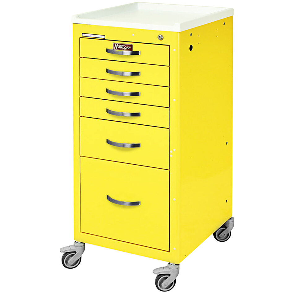 Harloff M-Series 18" x 18" x 40 3/4" 6-Drawer Steel Infection Control ...