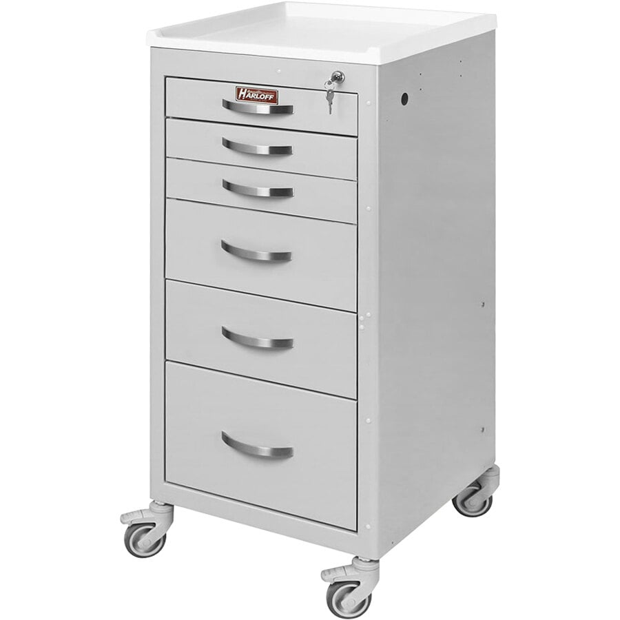 Harloff M-Series 18" x 18" x 40 3/4" 6-Drawer Steel Medical Procedure ...