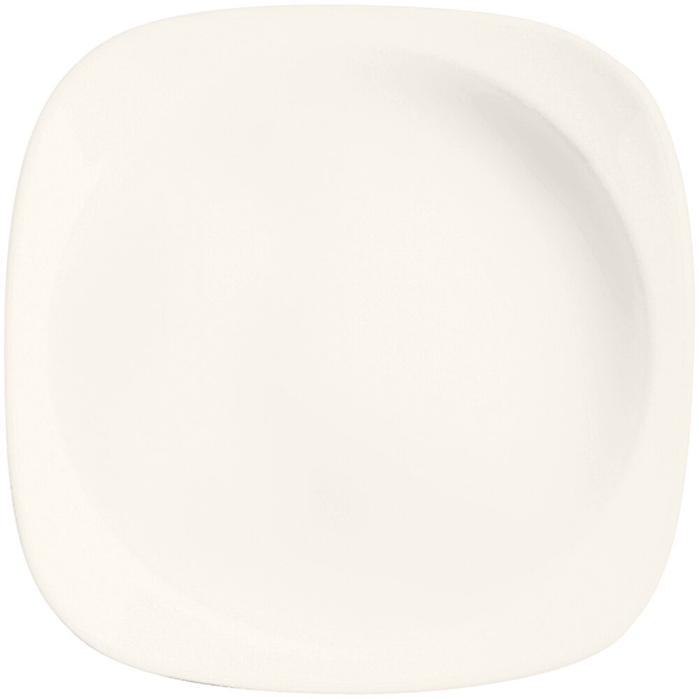 RAK Porcelain Ska 9 7/16" Ivory Square Porcelain Deep Plate - 12/Case