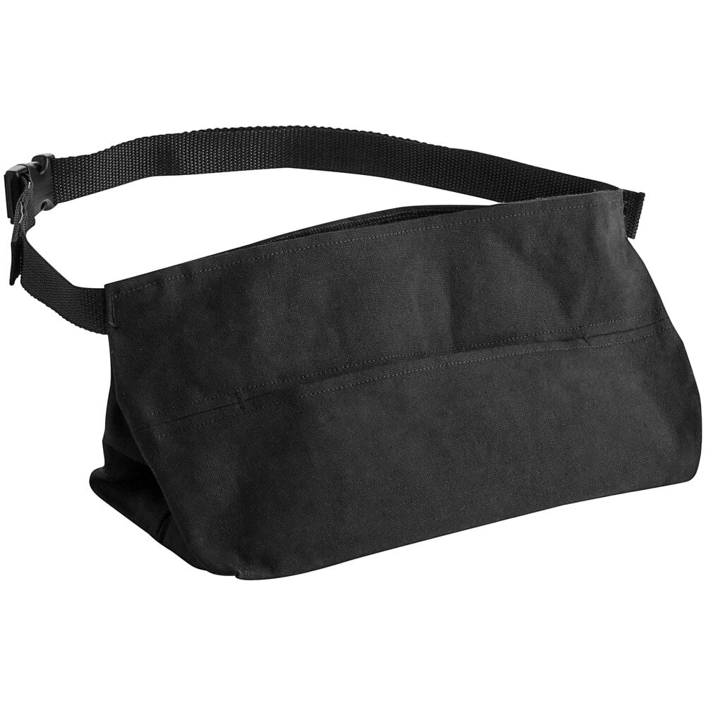 Lavex Black Single Pocket Waist Trash Bag Dispenser
