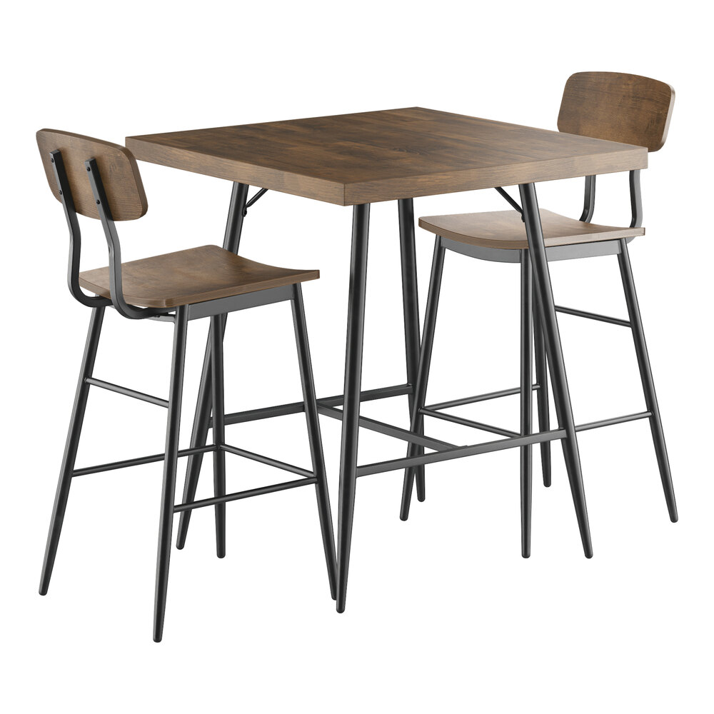 Lancaster Table & Seating Mid-Century 36" Square Espresso Finish ...