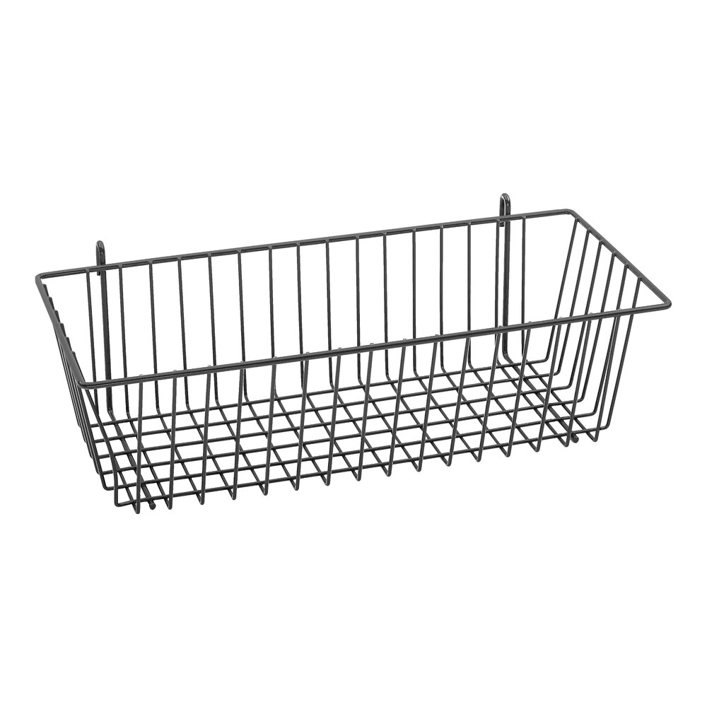 Metro H210B Black Storage Basket for Wire Shelving 17 3/8" x 7 1/2" x 5"
