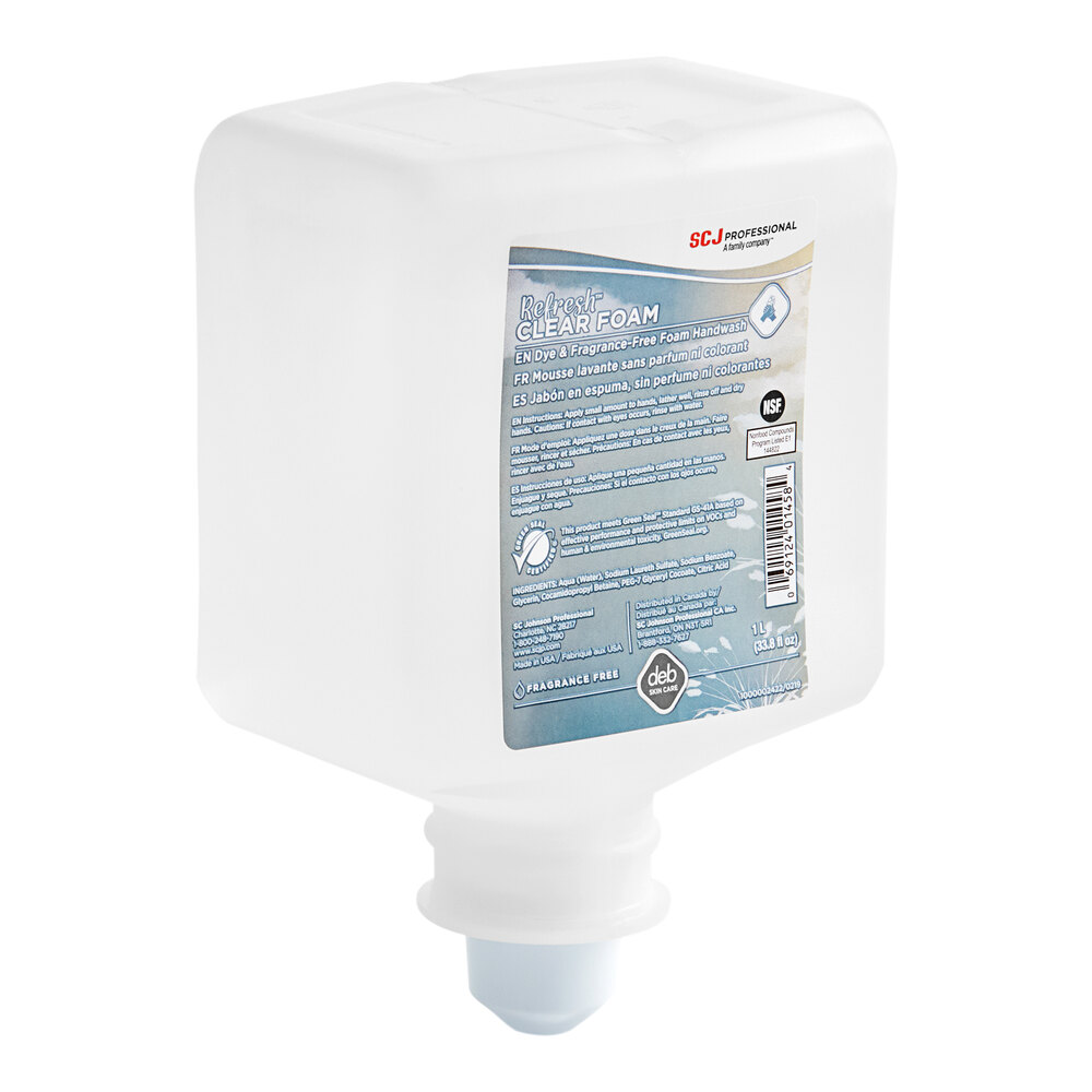 SC Johnson Professional® Refresh CLR1L 1 Liter Clear Foaming Hand Soap ...