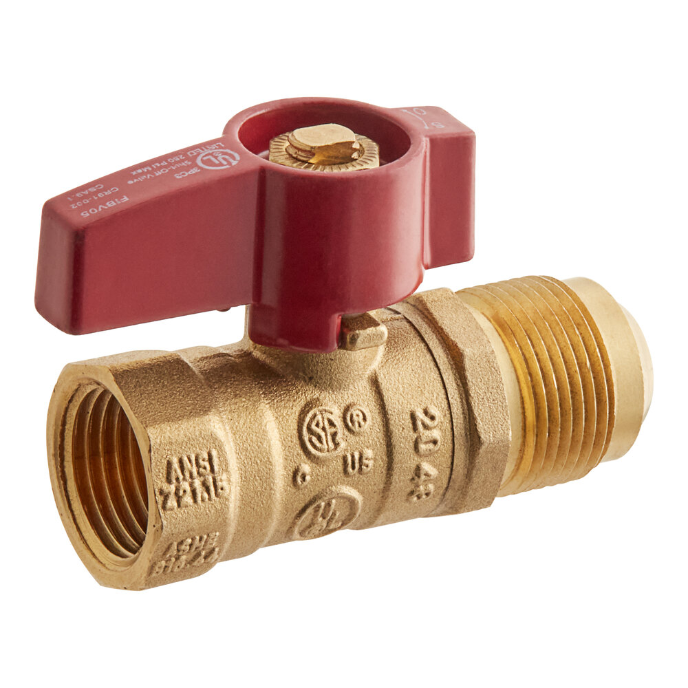 Easyflex G014-11 3/8" Zinc-Plated Steel Gas Valve with 1/2" Female NPT ...
