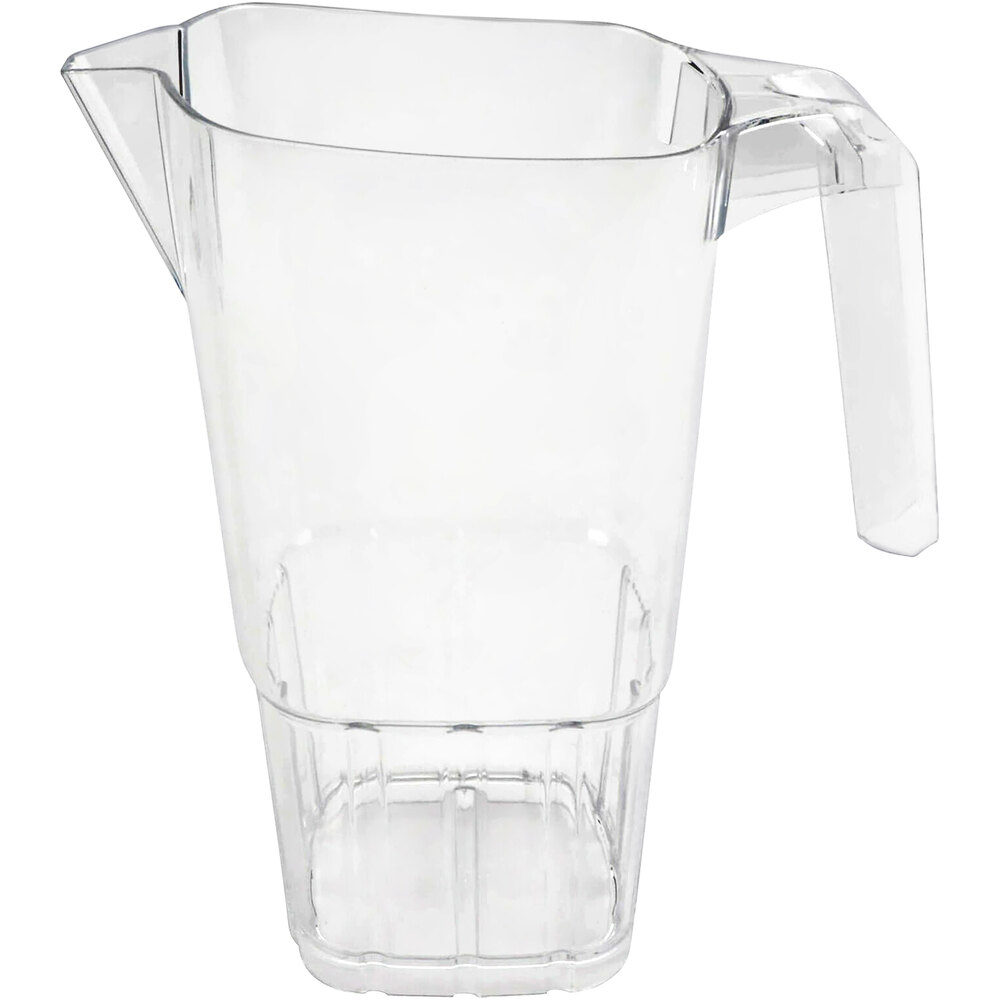 GET 33 oz. Clear SAN Plastic Stackable Pitcher - 12/Pack