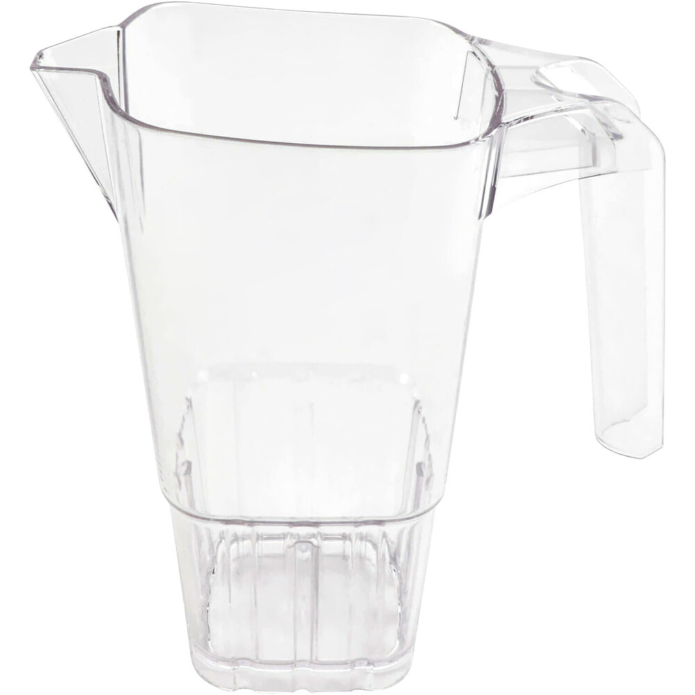 GET 64 oz. Clear SAN Plastic Stackable Pitcher - 12/Pack