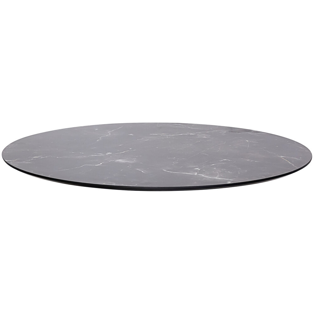 BFM Seating Tribeca 36" Round Pietro Composite Laminate Outdoor Table Top with Knife Edge for ...