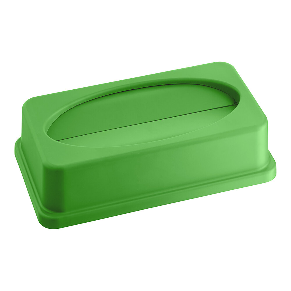 Lavex Lime Green Slim Rectangular Compost Bin Drop Shot Lid