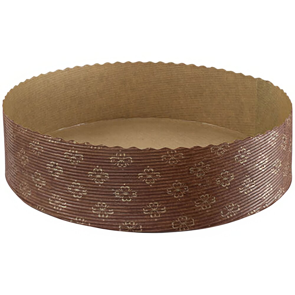 Novacart Brown and Gold Tall Paper Baking Mold 31 oz. - 480/Case