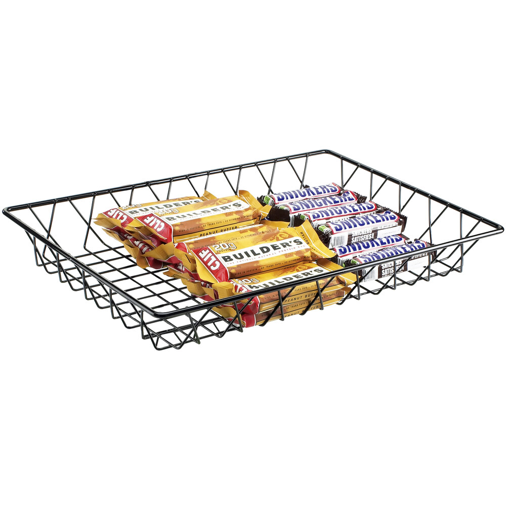 Cal-Mil 1291TRAY Black Wire Tray - 18" x 12" x 3"